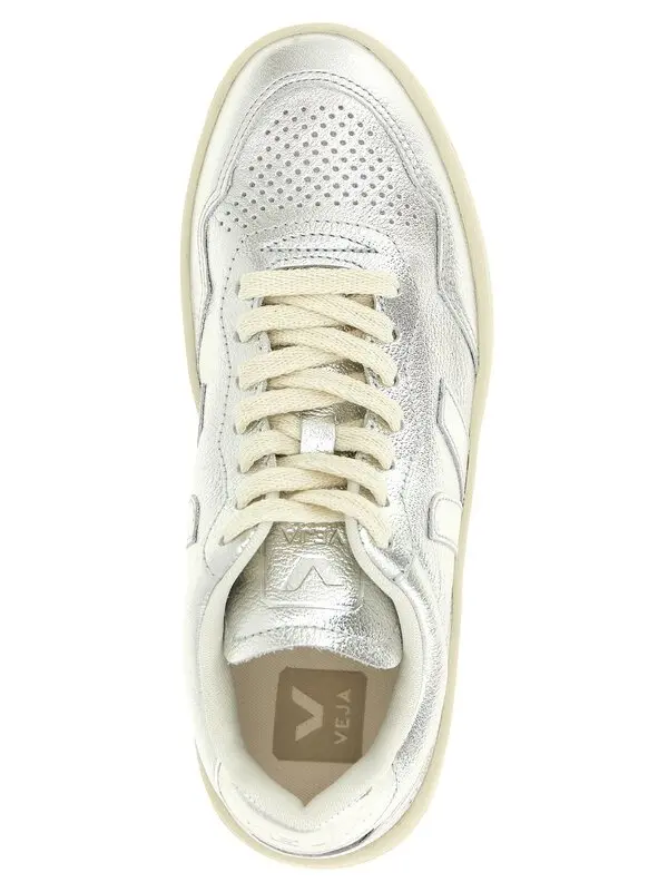 VEJA V-90 Laminated Leather Sneakers