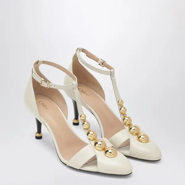Chloé Cleia Heeled Sandals - White