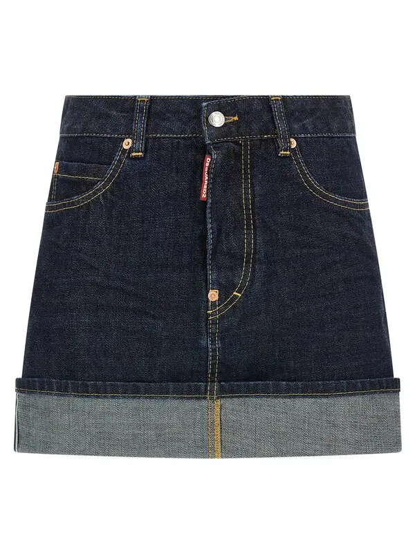 Dsquared2 Cimosa Authentic Japanese Denim Miniskirt