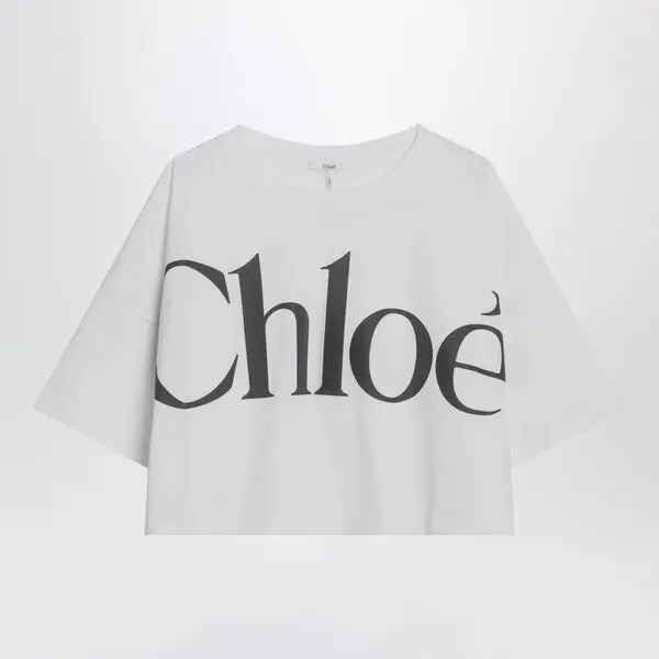 Chloé Boxy T-shirt With Logo Print - White