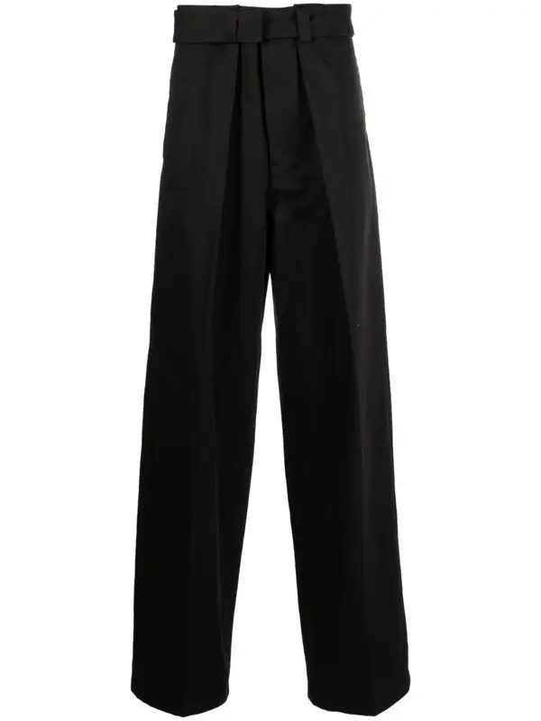 JIL SANDER Cotton Wide Leg Trousers