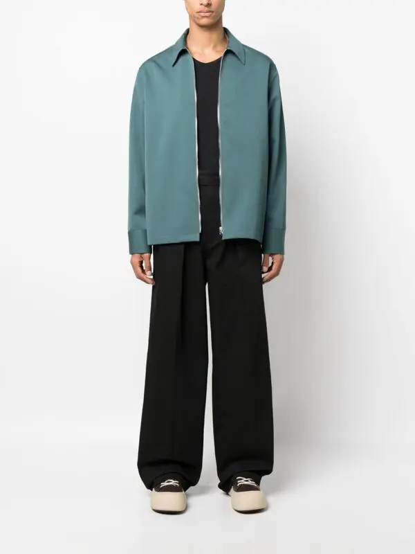 JIL SANDER Cotton Wide Leg Trousers