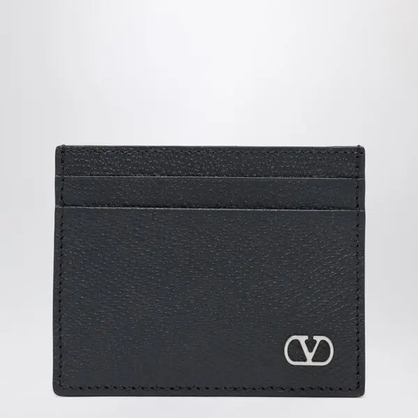 Valentino Garavani V Logo Signature Card Holder - Black