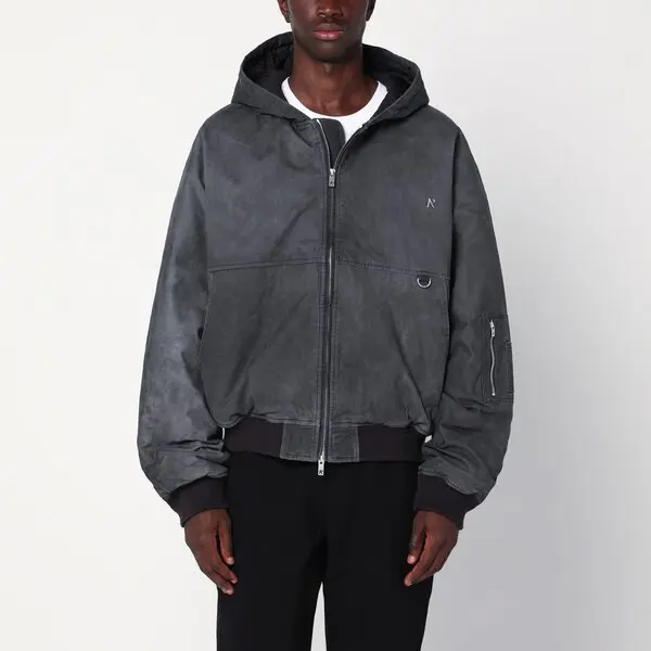 REPRESENT Faded Hooded Jacket - Black