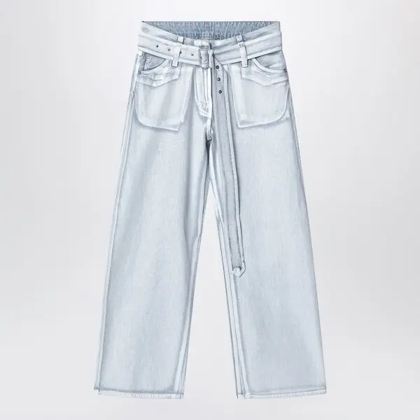 Acne Studios Denim Trousers With Adjustable Belt