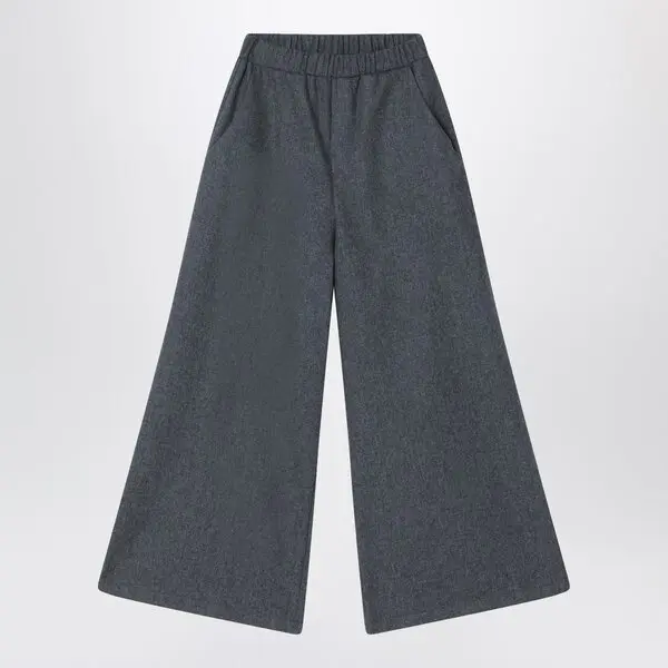 DOUUOD Wool Blend Wide Leg Trousers