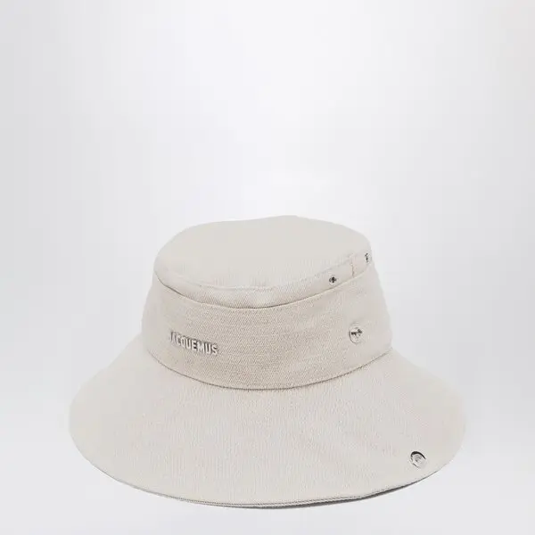 Jacquemus Canvas Bucket Hat - White