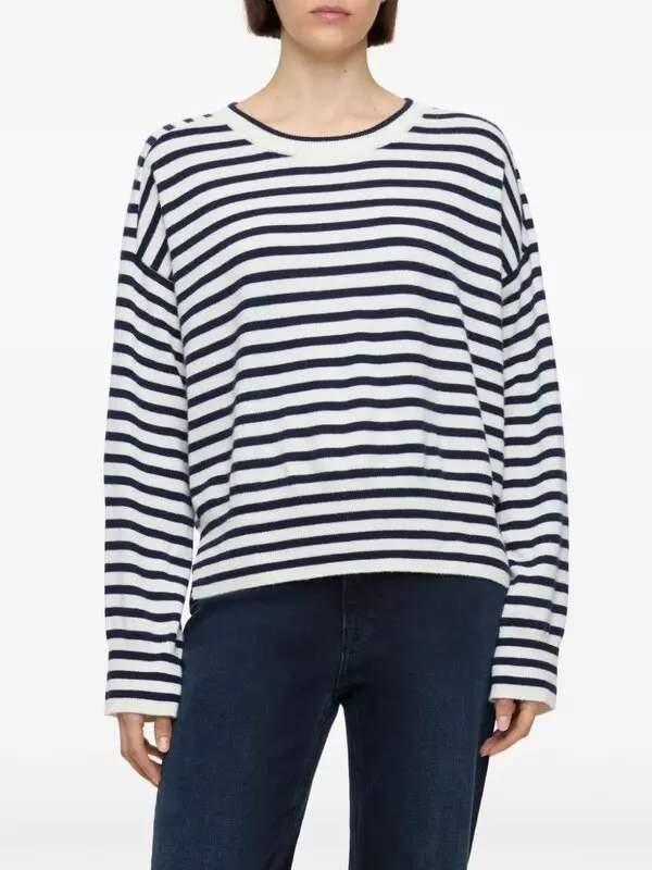 Closed Striped Cashmere Sweater - Ivory