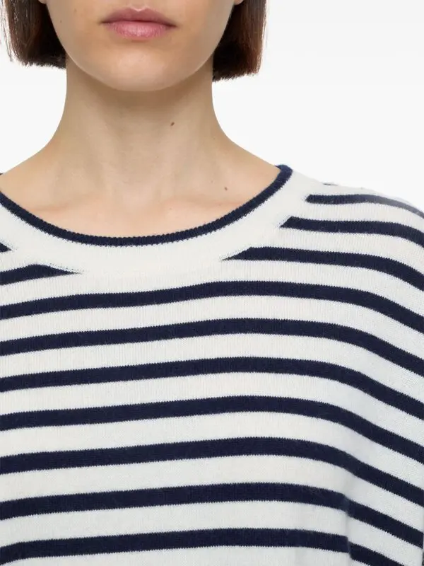 Closed Striped Cashmere Sweater - Ivory