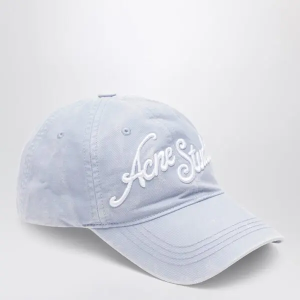 Acne Studios Baseball Cap With Logo - Light Blue