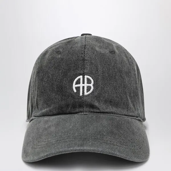 ANINE BING Washed Cotton Baseball Cap - Grey