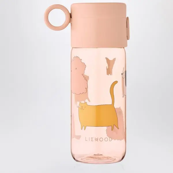 LIEWOOD Clemence Thermal Bottle In /sand Cats And Dogs - Pink