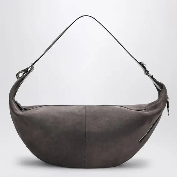 LEMAIRE Quiver Clip Suede Bag - Grey