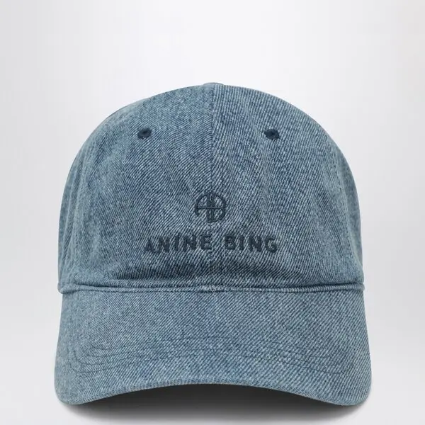 ANINE BING Denim Baseball Cap - Blue
