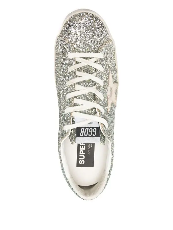 GOLDEN GOOSE Super-star Leather Sneakers - Silver