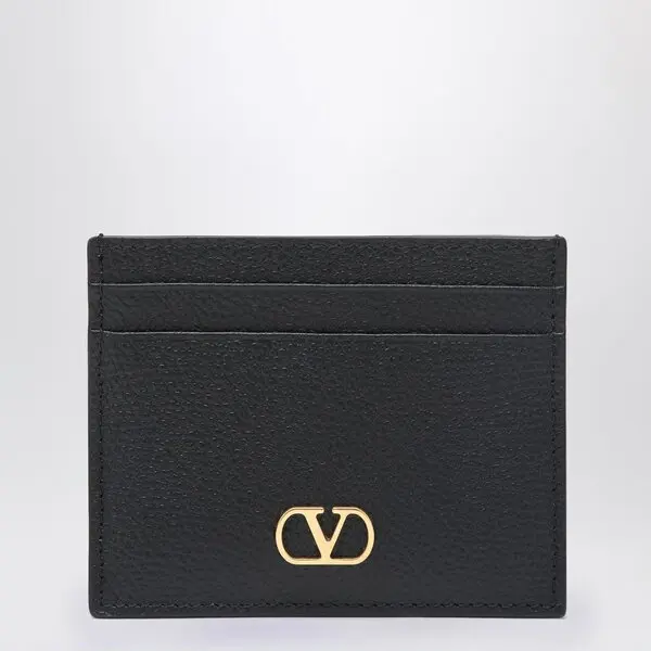 Valentino Garavani V Logo Signature Credit Card Holder - Black