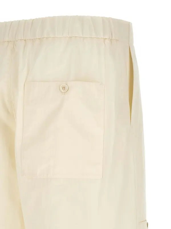 JIL SANDER Cotton Poplin Cargo Pants - Beige