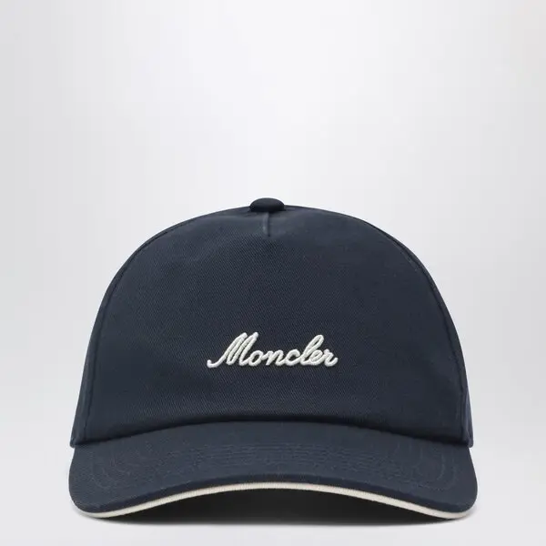 Moncler Baseball Cap With Embroidered Logo - Blue