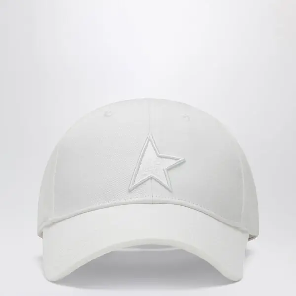 GOLDEN GOOSE Baseball Cap With Embroidered Star - White