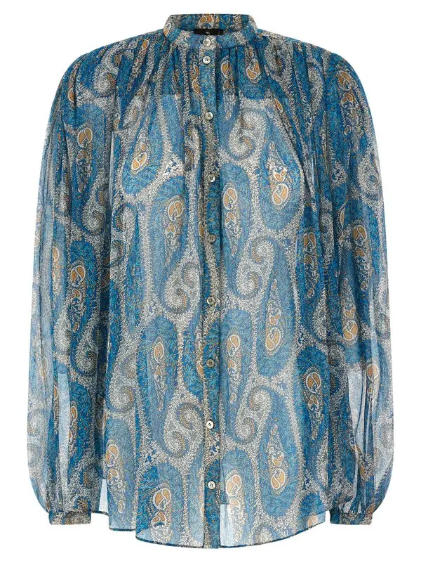 Etro Patterned Silk Georgette Shirt