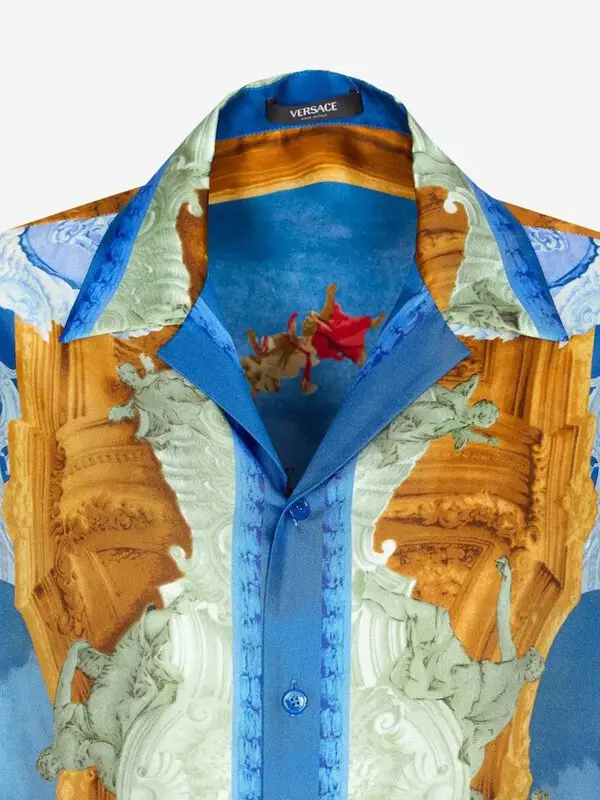 Versace Printed Silk Twill Shirt
