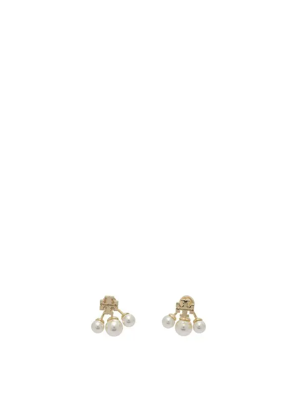 Tory Burch Faux Pearl Drop Earrings - Gold