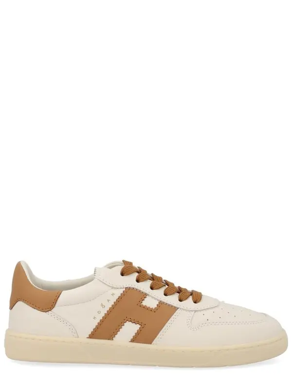 Hogan Leather Low Top Sneaker - Beige