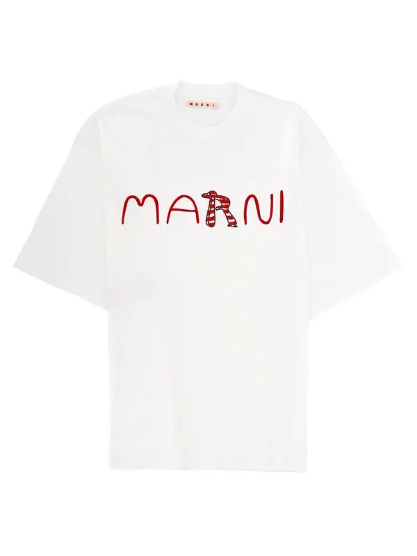 Marni T Shirt With Logo - White