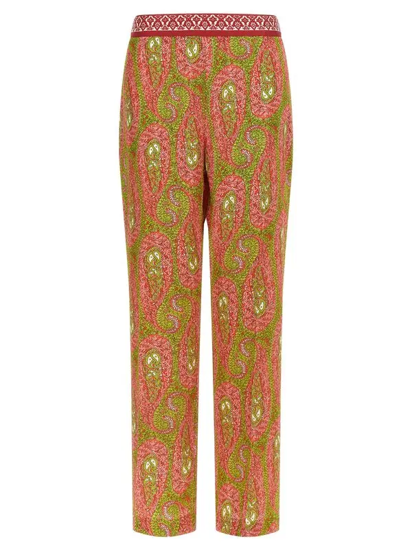 Etro Printed Bootcut Trousers