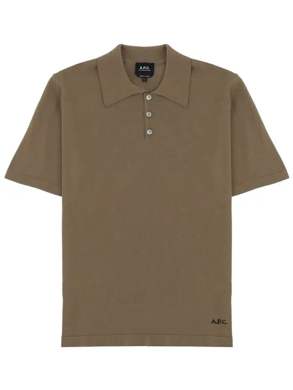 A.p.c. Polo With Logo - Green