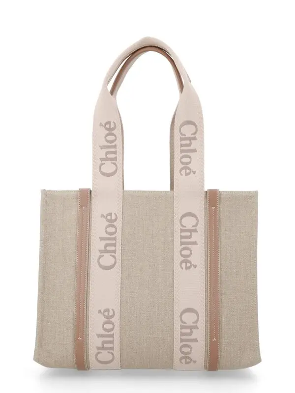 Chloé Woody Tote Bag - Beige