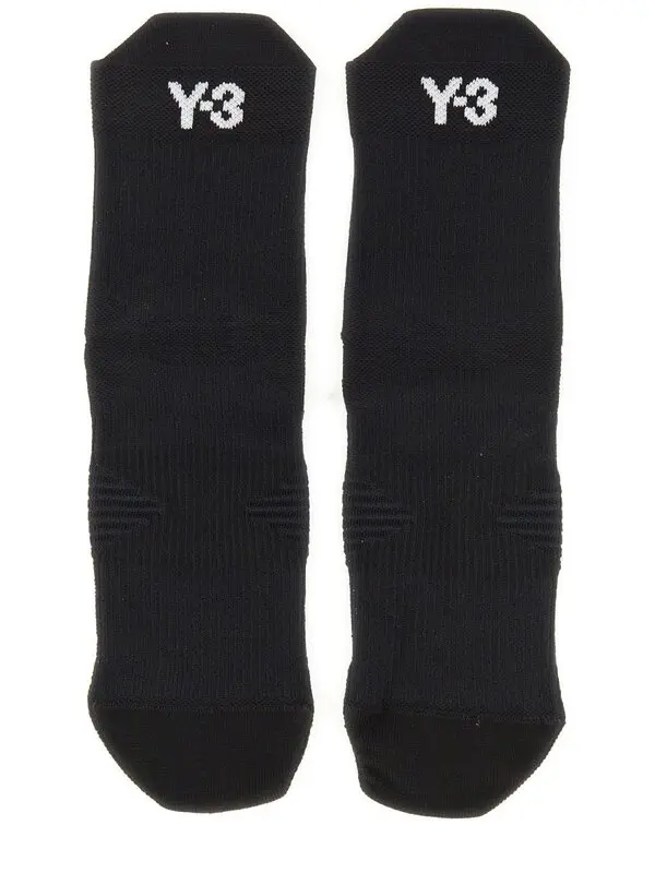 Y3 Logo Socks - Black
