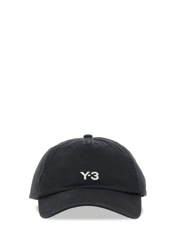 Y3 Baseball Cap With Logo - Black