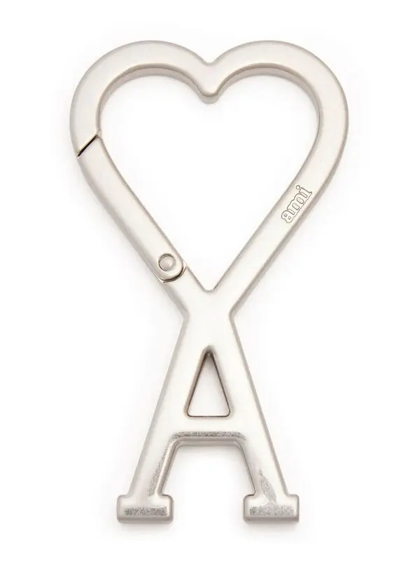 Ami Heart Carabiner Keychain - Argent Vibre