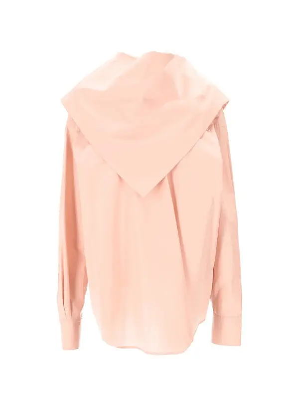 AMI Paris Long Sleeve Bandana Blouse - Poudre