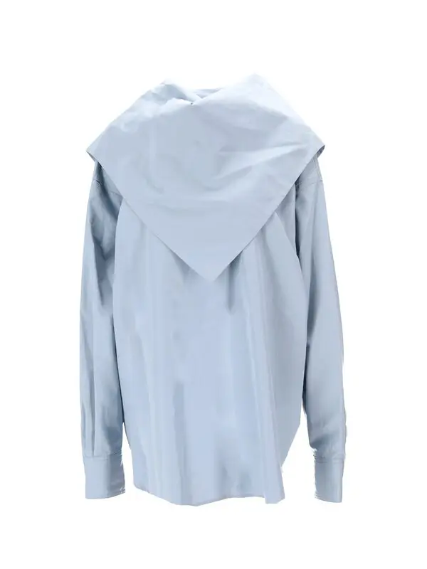 AMI Paris Long Sleeve Bandana Blouse - Ciel