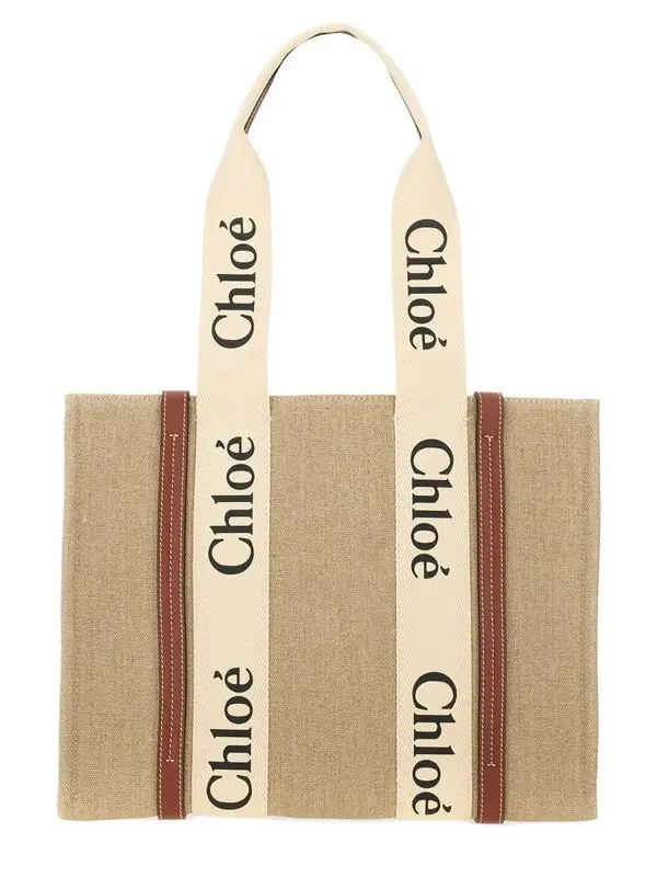 Chloé Woody Tote Bag - Beige