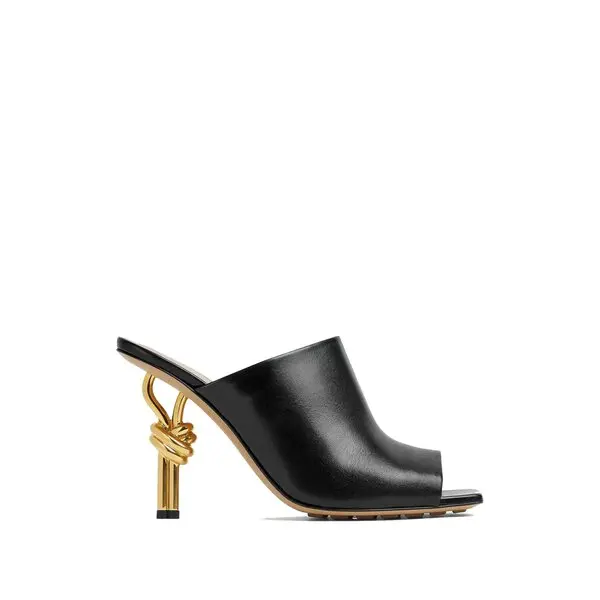 Bottega Veneta Knot Leather Mules - Black