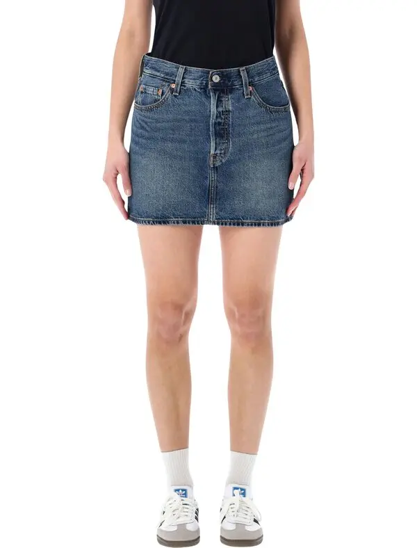 LEVI'S Denim Mini Skirt - Phoenix Rising Mid Blue
