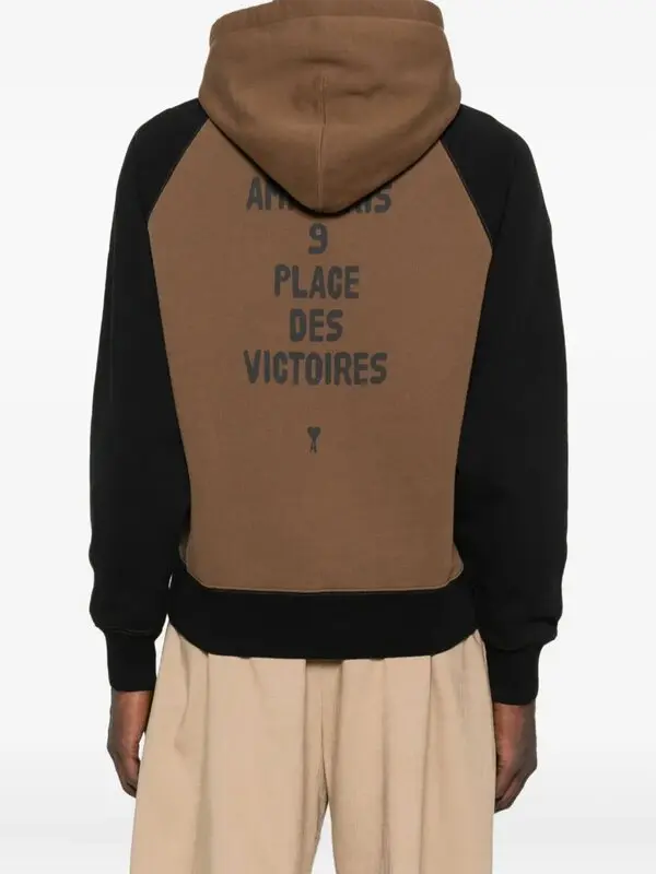 Ami Sweatshirt With Embroidered Logo - Noisette/noir