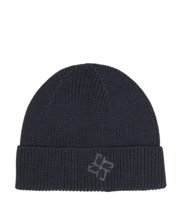 Tagliatore Knitted Wool Beanie - Anthracite