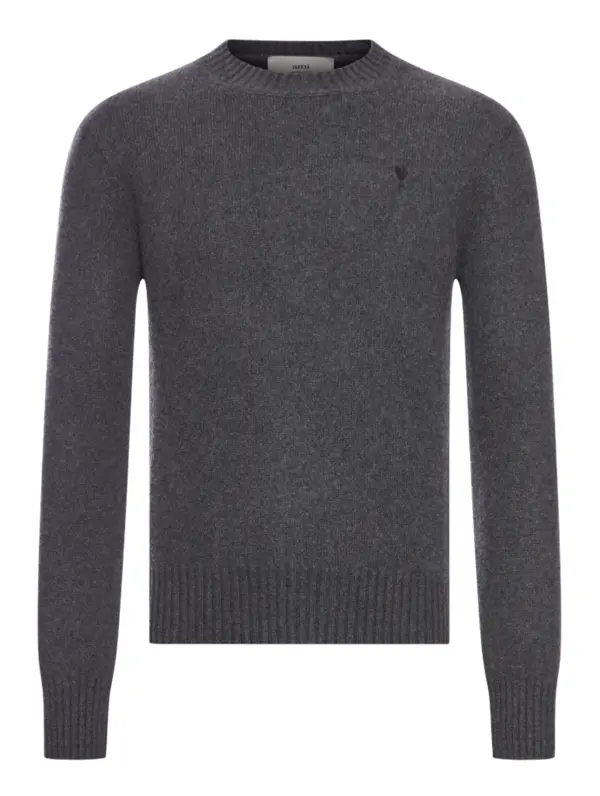 Ami Round Neck Sweater - Anthracite