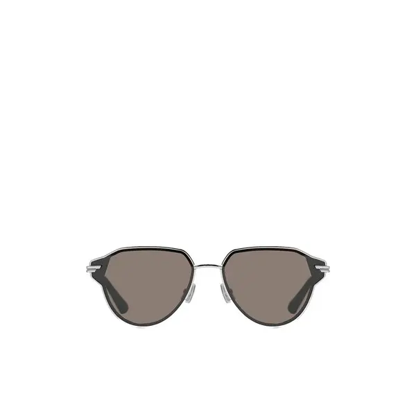 Bottega Veneta Glaze Aviator Sunglasses - Silver