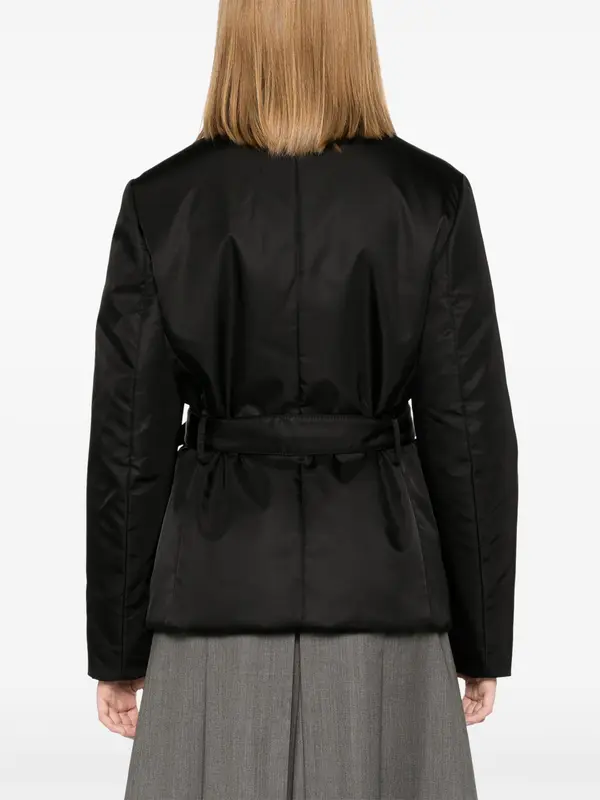 Prada Triangle Logo Padded Jacket - Nero