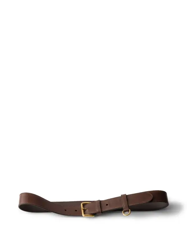 Prada Leather Belt - Ebano