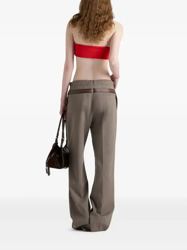 Prada Pantaloni Lana Tec Trousers