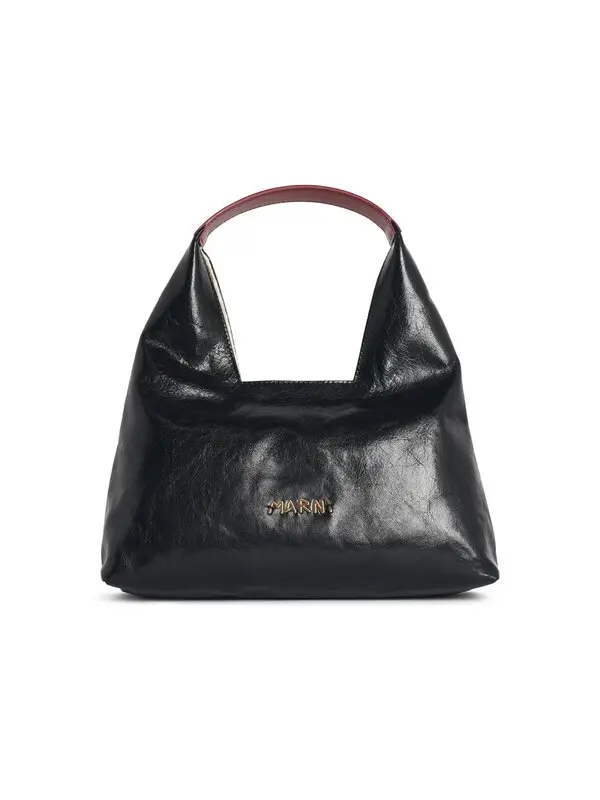 Marni Mini Leather Trapeze Handbag - Black
