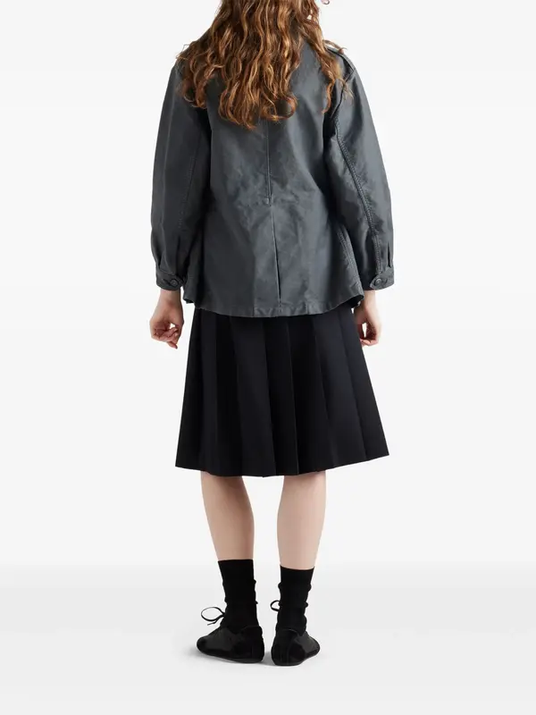 Prada Belted Pleated Mid-length Skirt