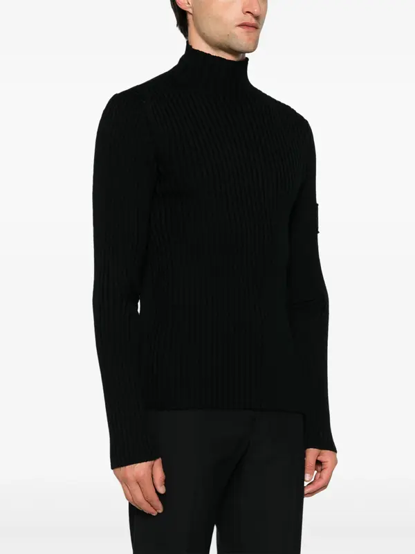 Prada Logo Lettering Virgin Wool Sweater