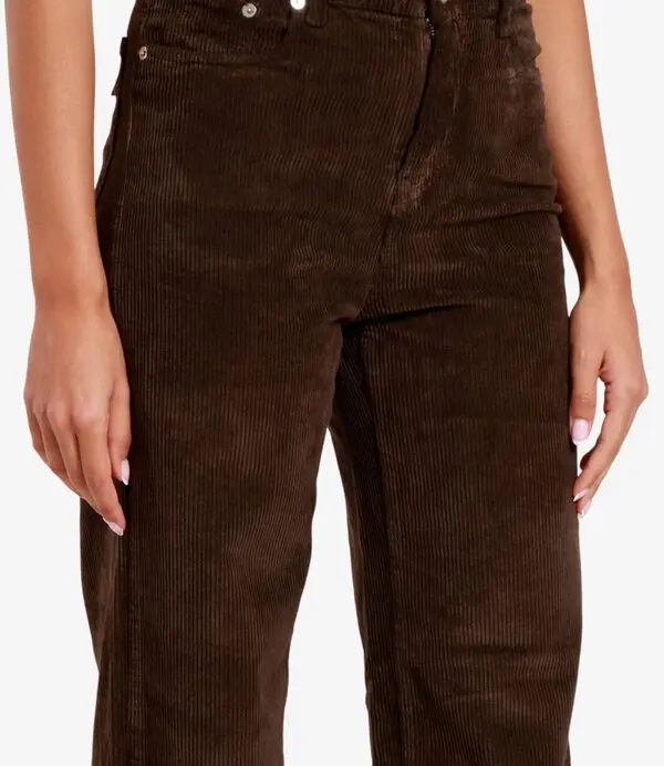 ROY ROGER'S Wide Leg Corduroy Pants - Brown